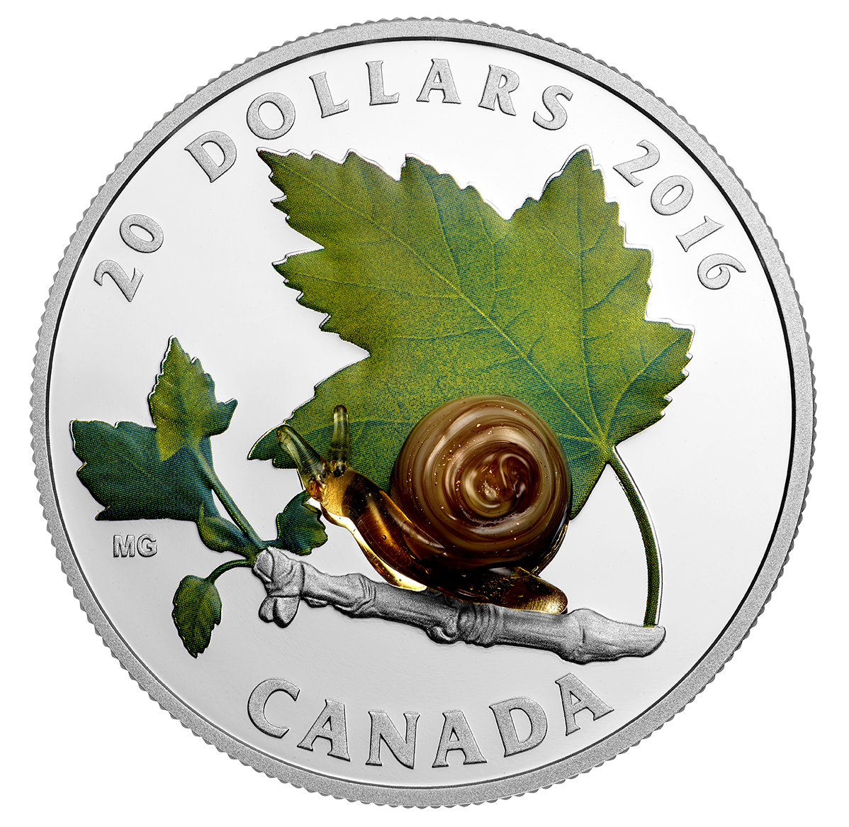 1 oz. Fine Silver Coin - Venetian Glass Snail - Mintage: 12,500 (2016 ...