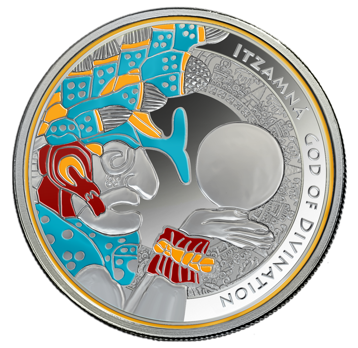 Mythologies of the World: Gods of Maya - Fine Silver Coloured 5-Coin Set (2015) – Mintage: 2,000 ...