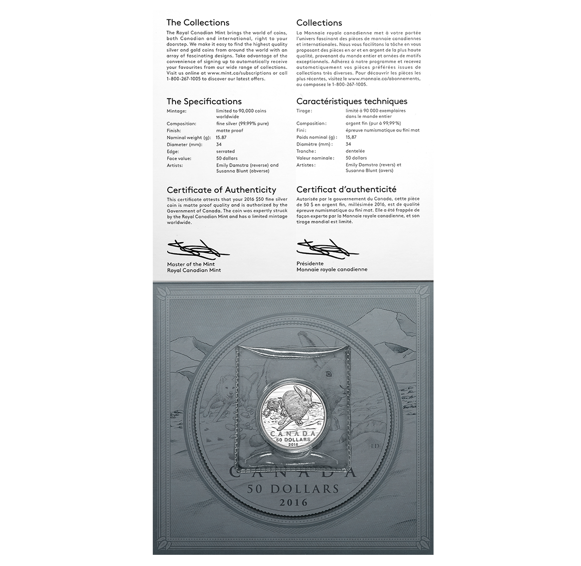 $50 for $50 Fine Silver Coin - Hare (2016) | The Royal Canadian Mint