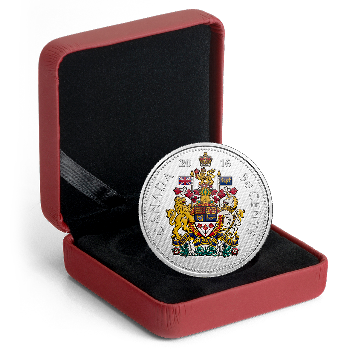 5 oz. Pure Silver Coloured Coin - Big Coin Series: 50-Cent Coin ...