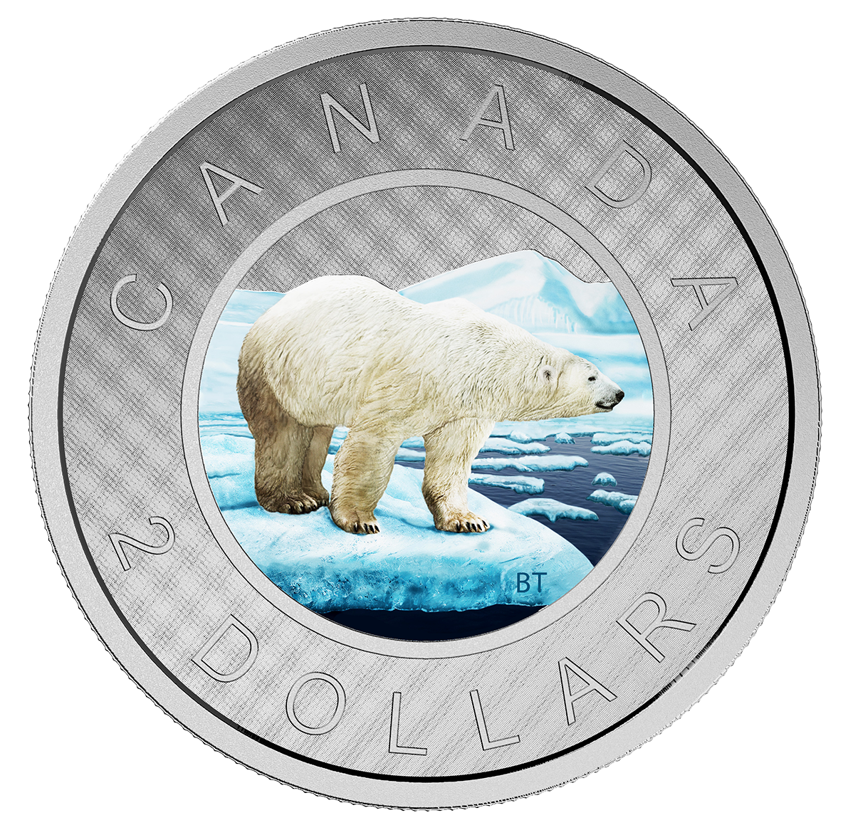 5 oz. Pure Silver Coloured Coin - Big Coin Series: 2-Dollar Coin ...