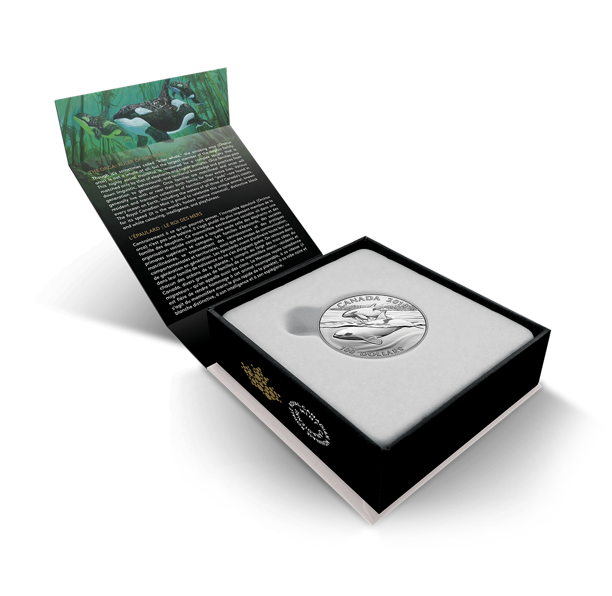 $100 for $100 Fine Silver Coin – Orca (2016) | The Royal Canadian Mint