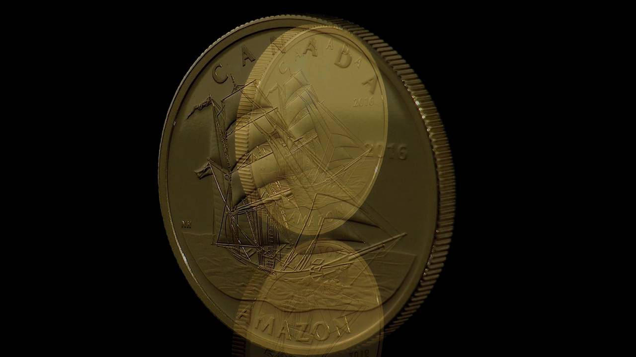1 oz. Pure Gold Coin - Tall Ships Legacy: The Amazon - Mintage: 275 ...