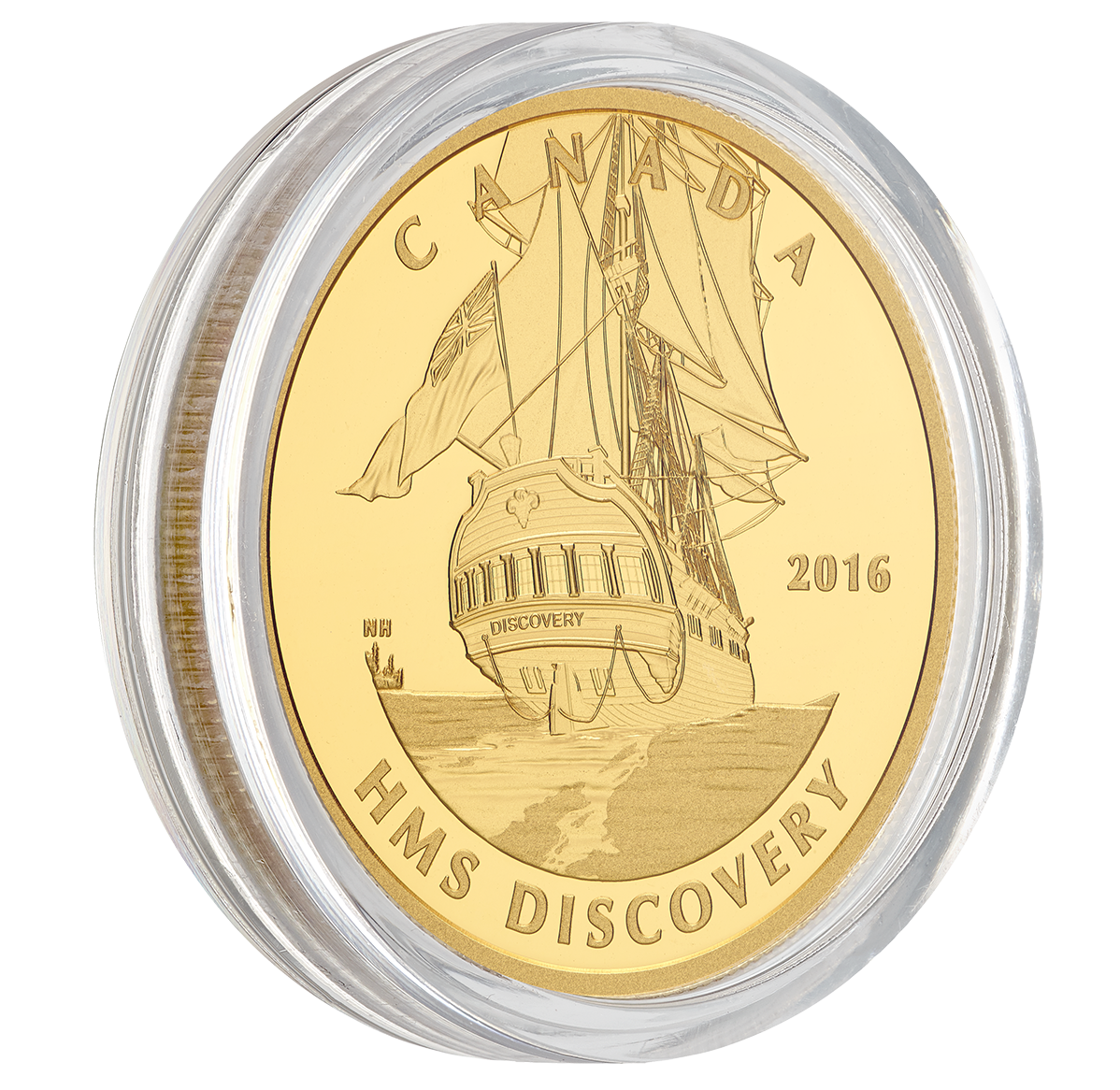1 oz. Pure Gold Coin - Tall Ships Legacy: HMS Discovery - Mintage: 275 ...