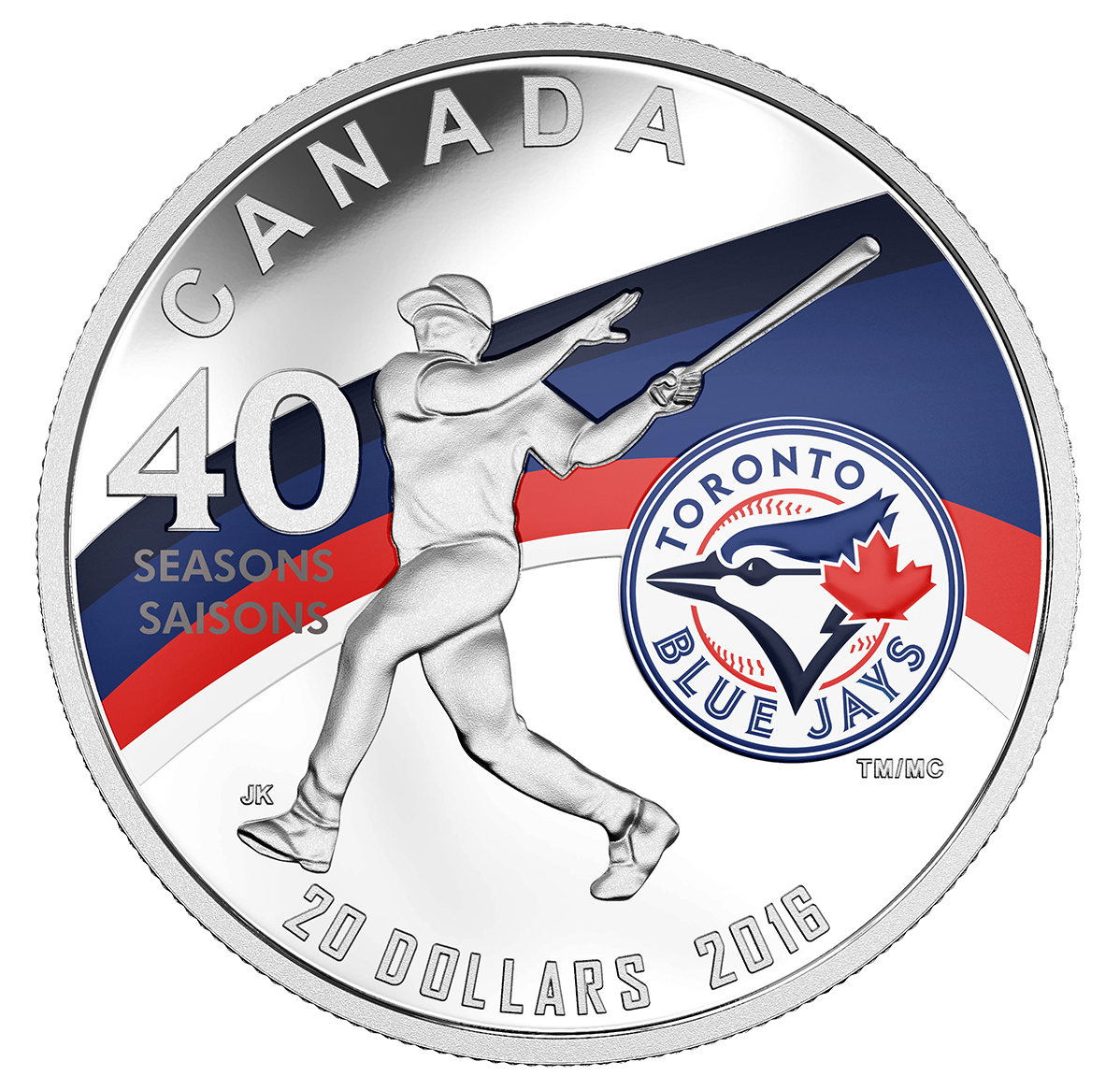 Toronto Blue Jays - Celebrating the 40th Season - 1 oz. Pure Silver Coin (2016) | The Royal ...