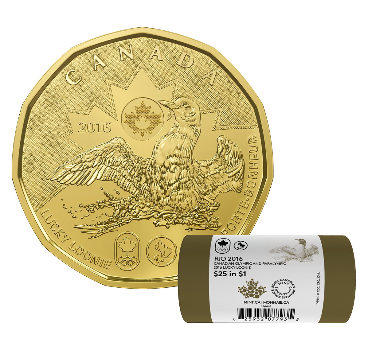 Lucky Loonie Special Wrap Roll (2016) | The Royal Canadian Mint