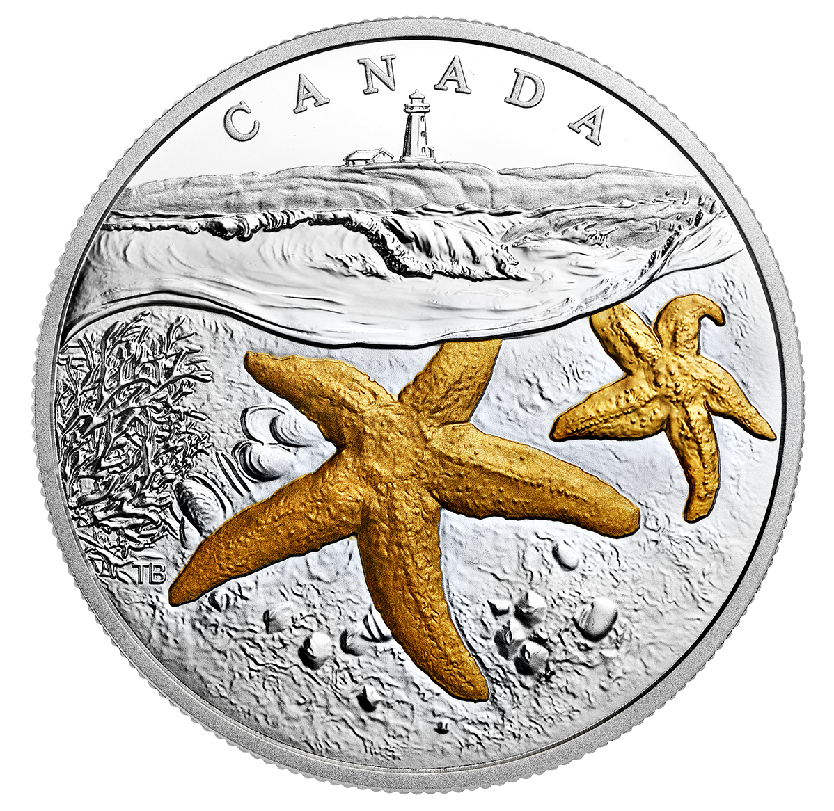 1 oz. Pure Silver Gold-Plated Coin - From Sea To Sea To Sea: Atlantic ...