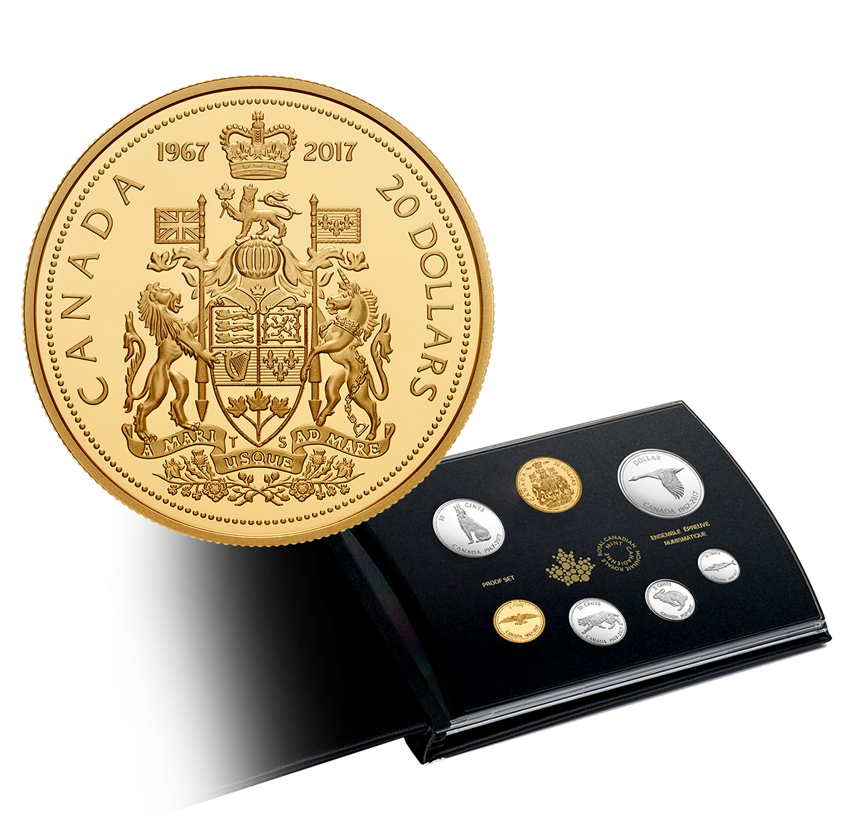 2017 Commemorative Pure Silver 7-Coin Proof Set - 1967 Centennial Coins ...