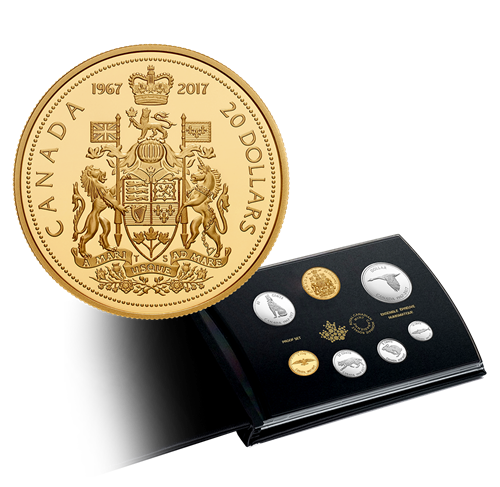 2017 Commemorative Pure Silver 7-Coin Proof Set - 1967 Centennial Coins ...