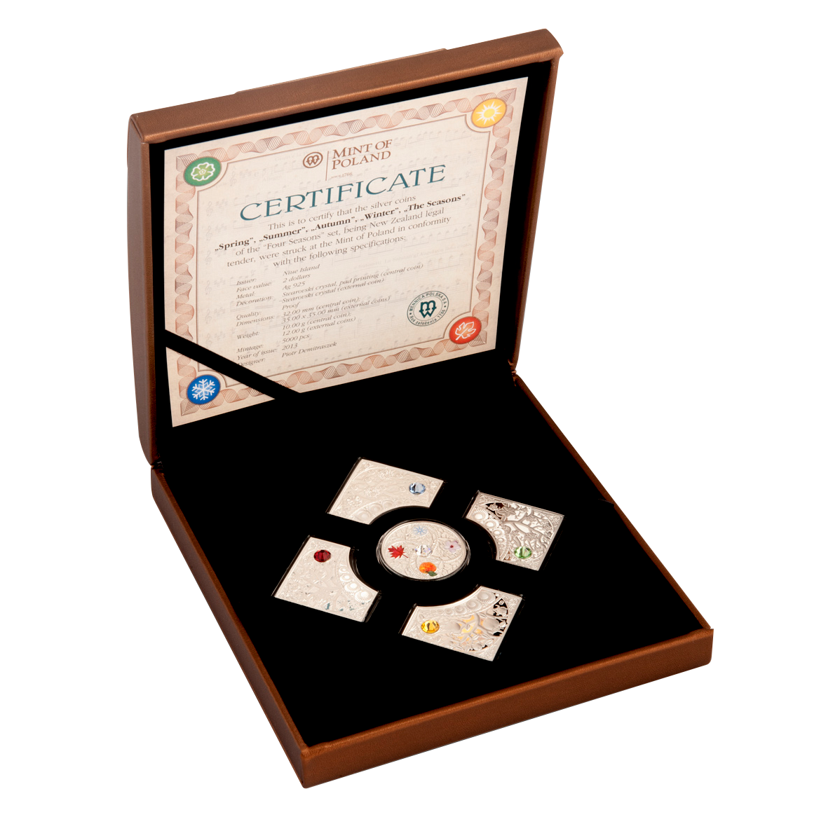 Sterling Silver 5-Coin Set – The Four Seasons – Mintage: 5,000 (2013 ...