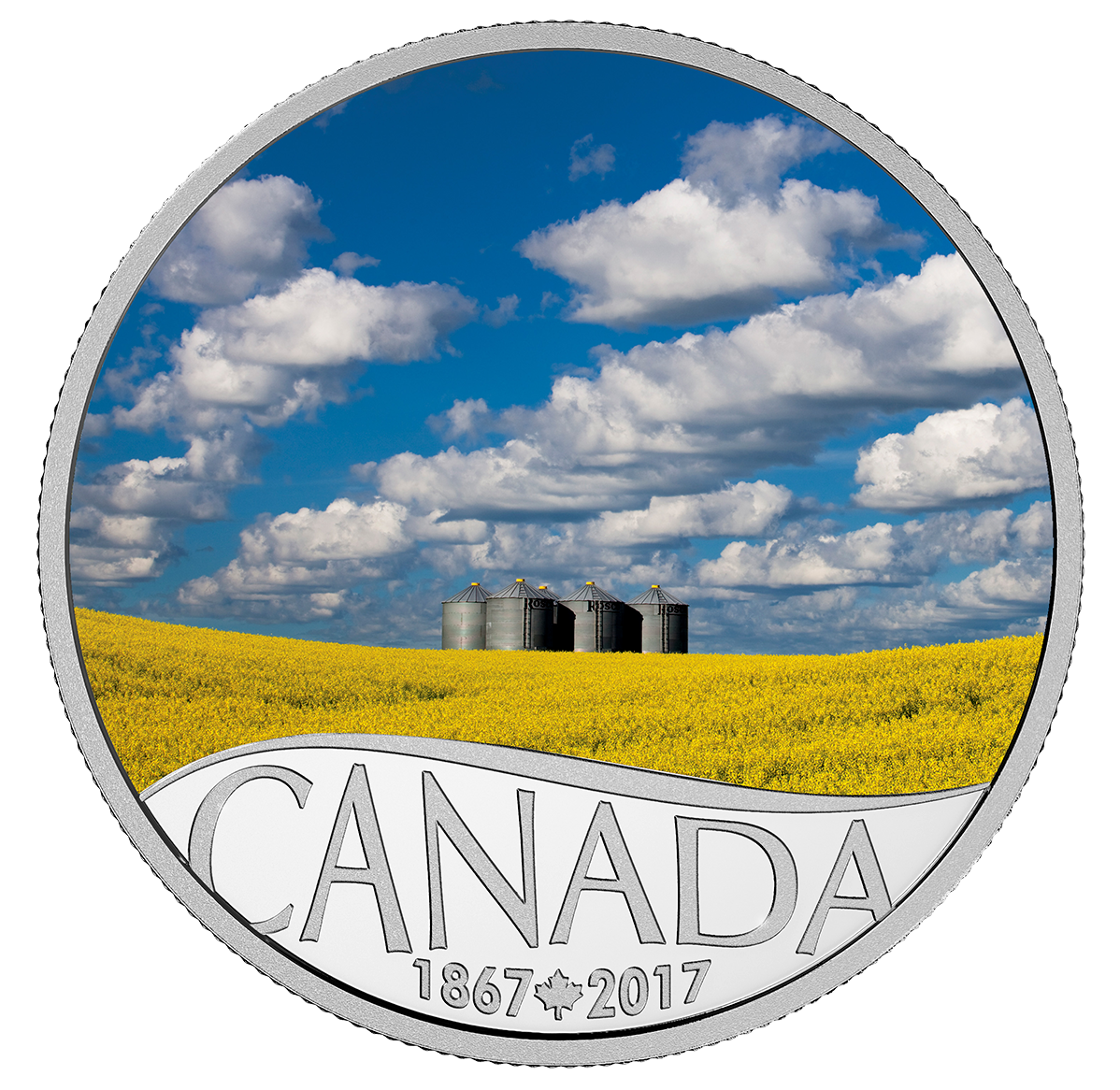 1/2 oz. Pure Silver Coloured Coin - Celebrating Canada's 150th Coin ...