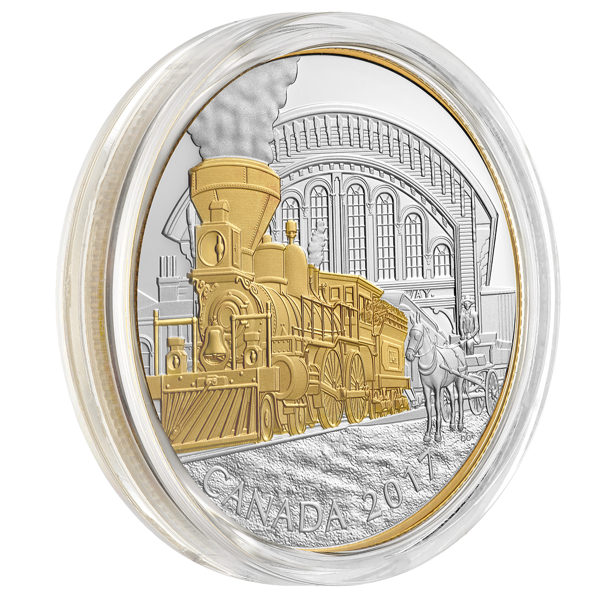 Locomotives Across Canada - 1 oz. Pure Silver Gold-Plated 3-Coin ...