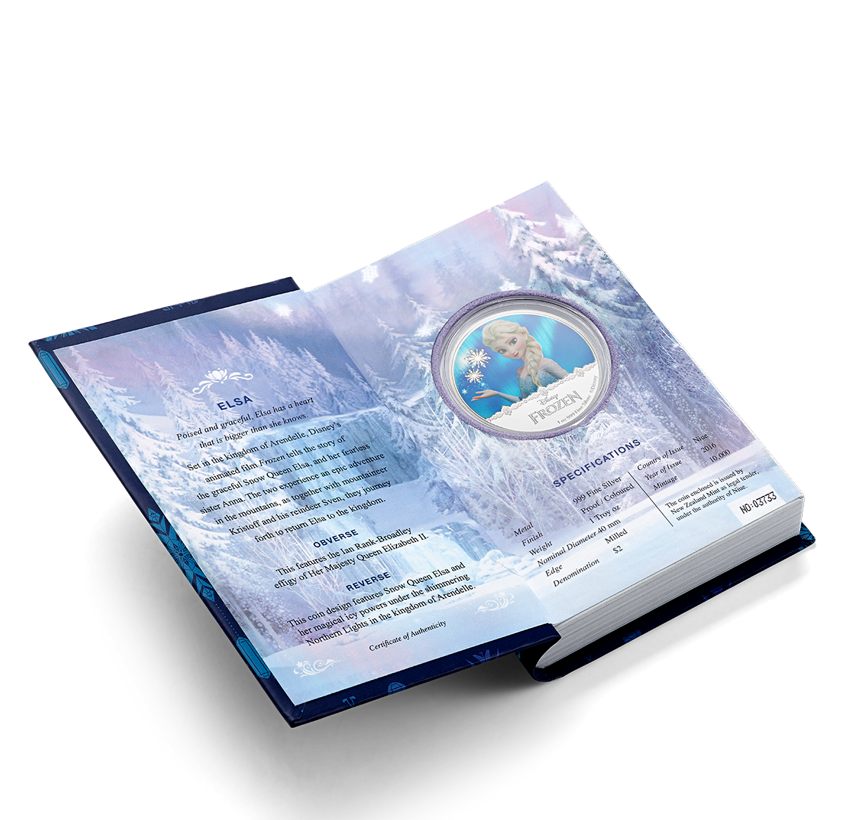 Snow queen Elsa coin from Disney Frozen: Pure Silver Coloured Coin ...