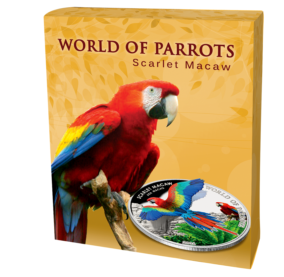 $5 Sterling Silver 3D Coin – World of Parrots: Scarlet Macaw – Mintage ...
