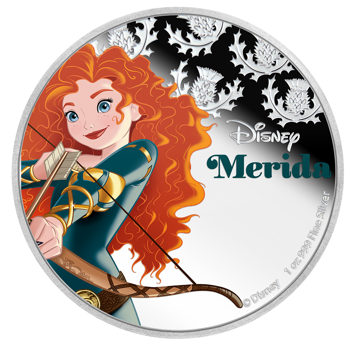 1 oz. Pure Silver Coin – Disney Princess – Merida (2016) | The Royal ...