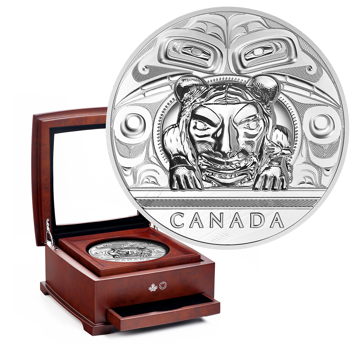 5 Kilogram Pure Silver Coin - Charles Edenshaw: Argillite Chest ...