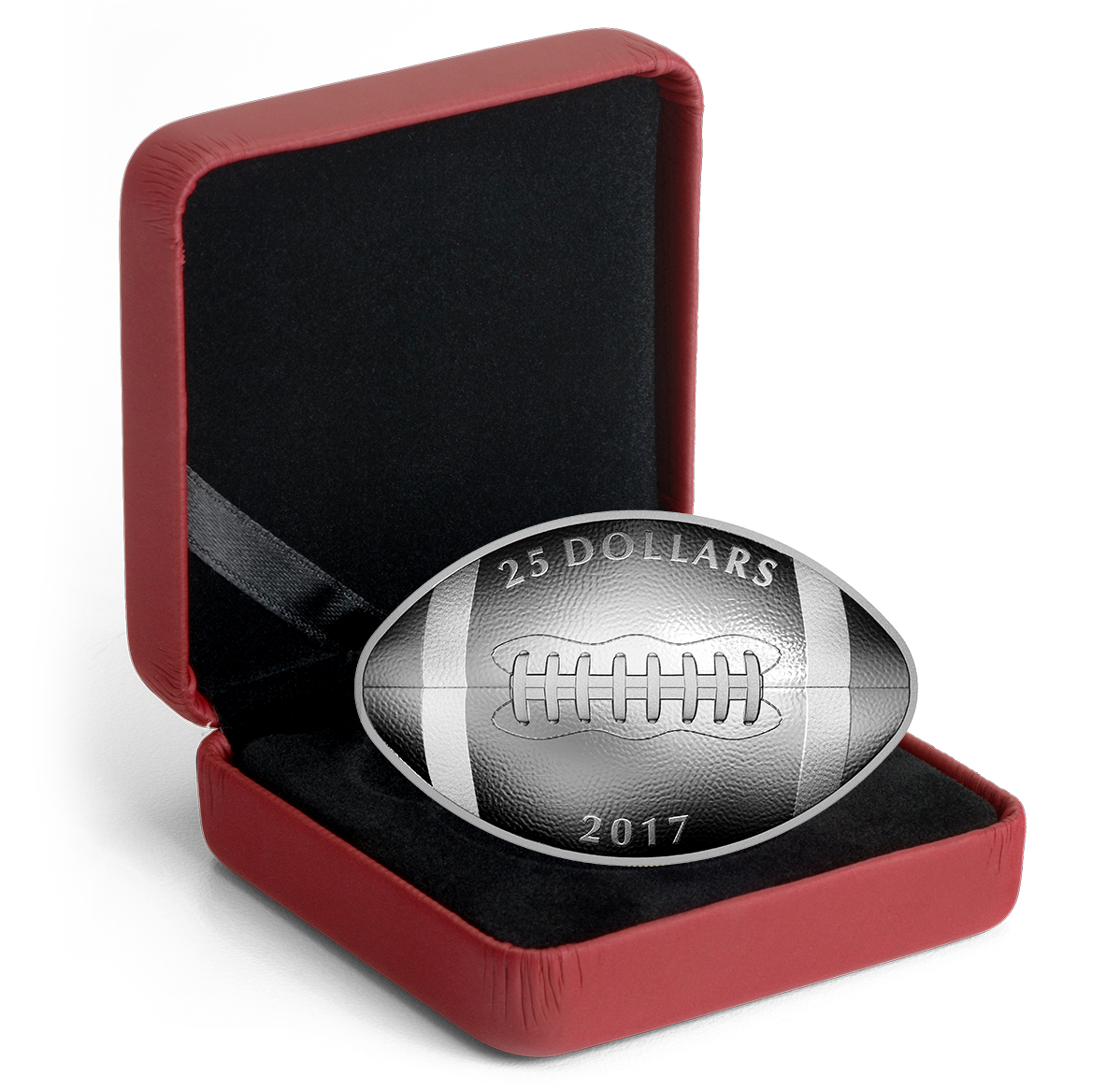 1 oz. Pure Silver Football-Shaped and Curved Coin - Mintage: 8,500 ...