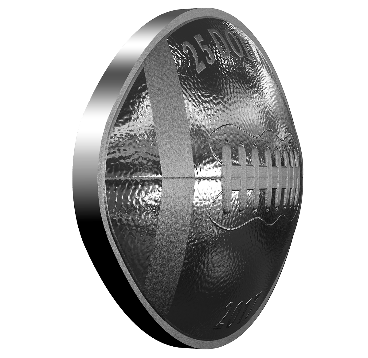 1 oz. Pure Silver Football-Shaped and Curved Coin - Mintage: 8,500 ...