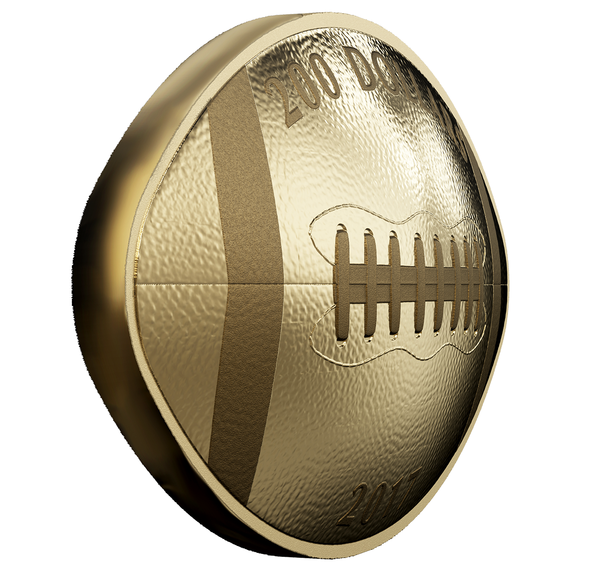 1 oz. Pure Gold Football-Shaped and Curved Coin - Mintage: 550 (2017 ...