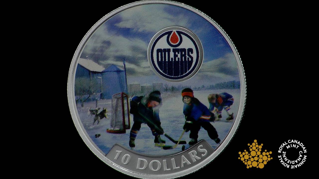 1/2 oz. Pure Silver Coloured Coin - Passion to Play: Edmonton Oilers ...
