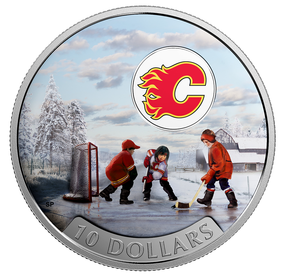 1/2 oz. Pure Silver Coloured Coin - Passion to Play: Calgary Flames ...