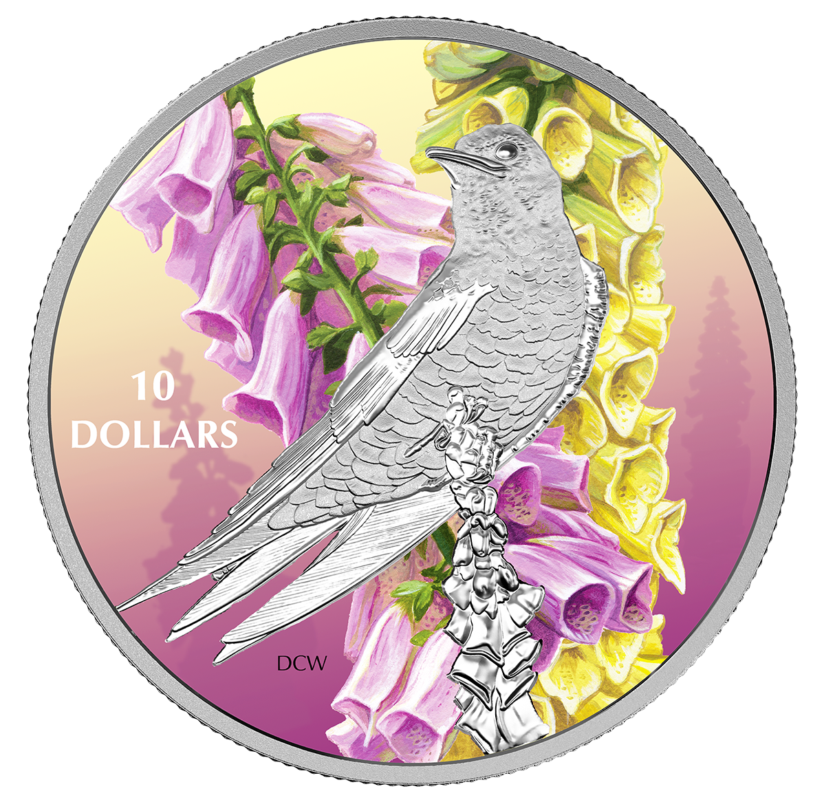 1/2 oz. Pure Silver Coloured Coin - Birds Among Nature's Colours ...