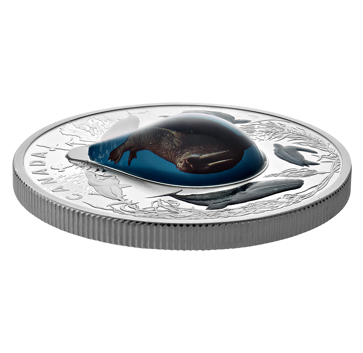 1 oz. Pure Silver Coin - Canadian Underwater Life - Mintage: 7,500 ...