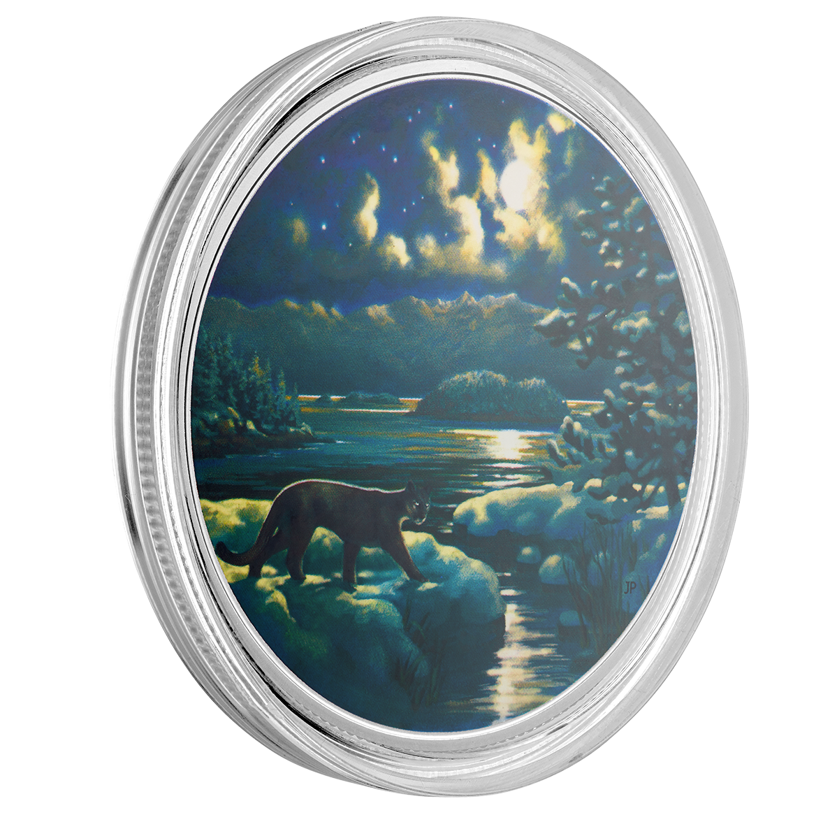 2 oz. Pure Silver Glow-In-The-Dark Coin - Animals in the Moonlight 4 ...