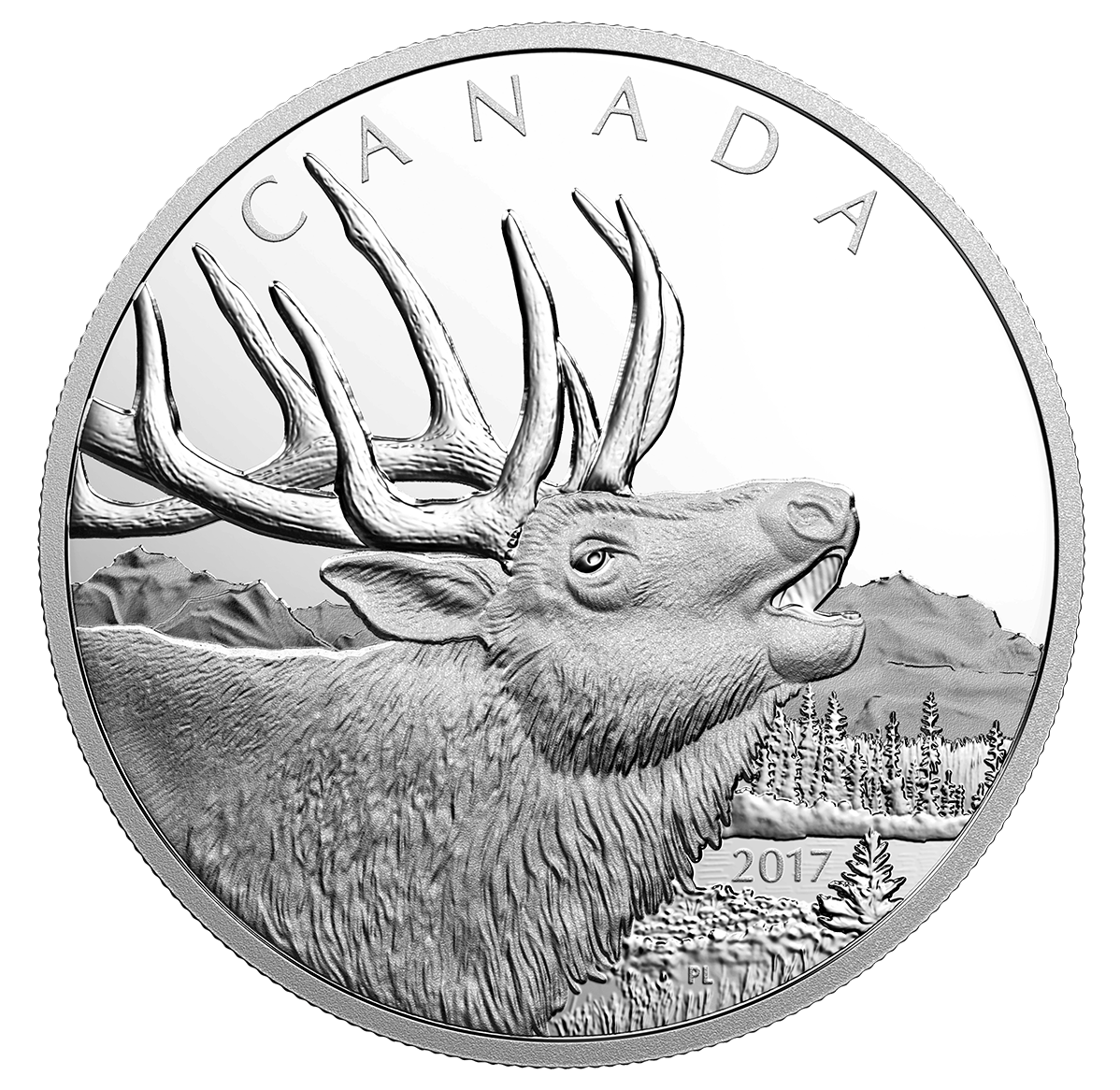 1/2 Kilogram Pure Silver Coin - Elk - Mintage: 650 (2017) | The Royal ...