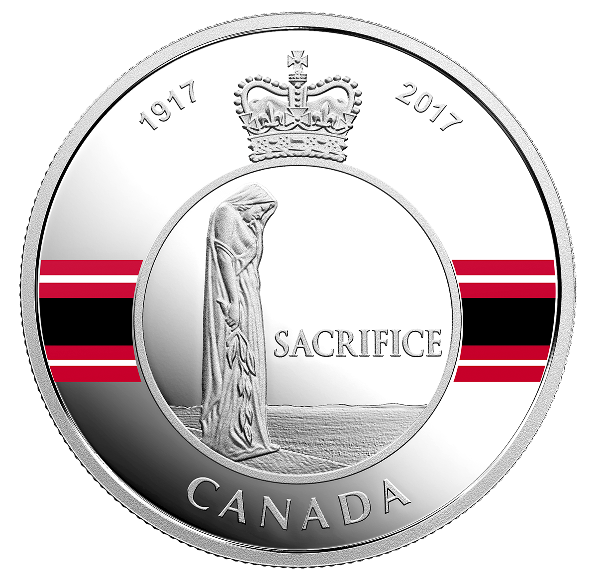 1 oz. Pure Silver Coloured Coin - Canadian Honours: Sacrifice Medal ...