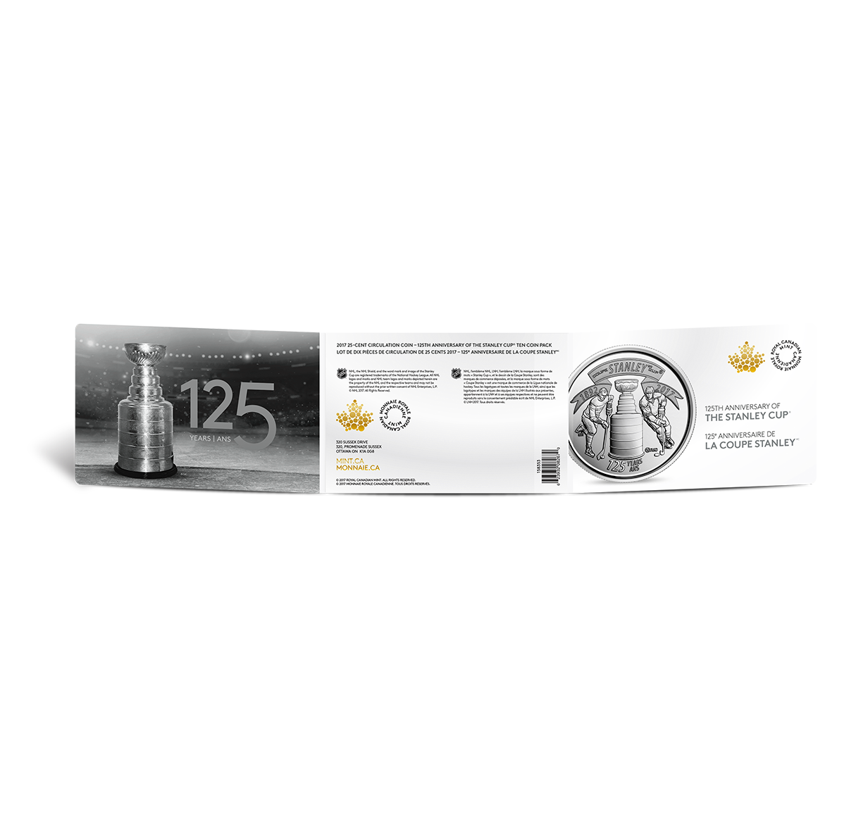 2017 25-cent Circulation Coin - 125th Anniversary of the Stanley Cup ...