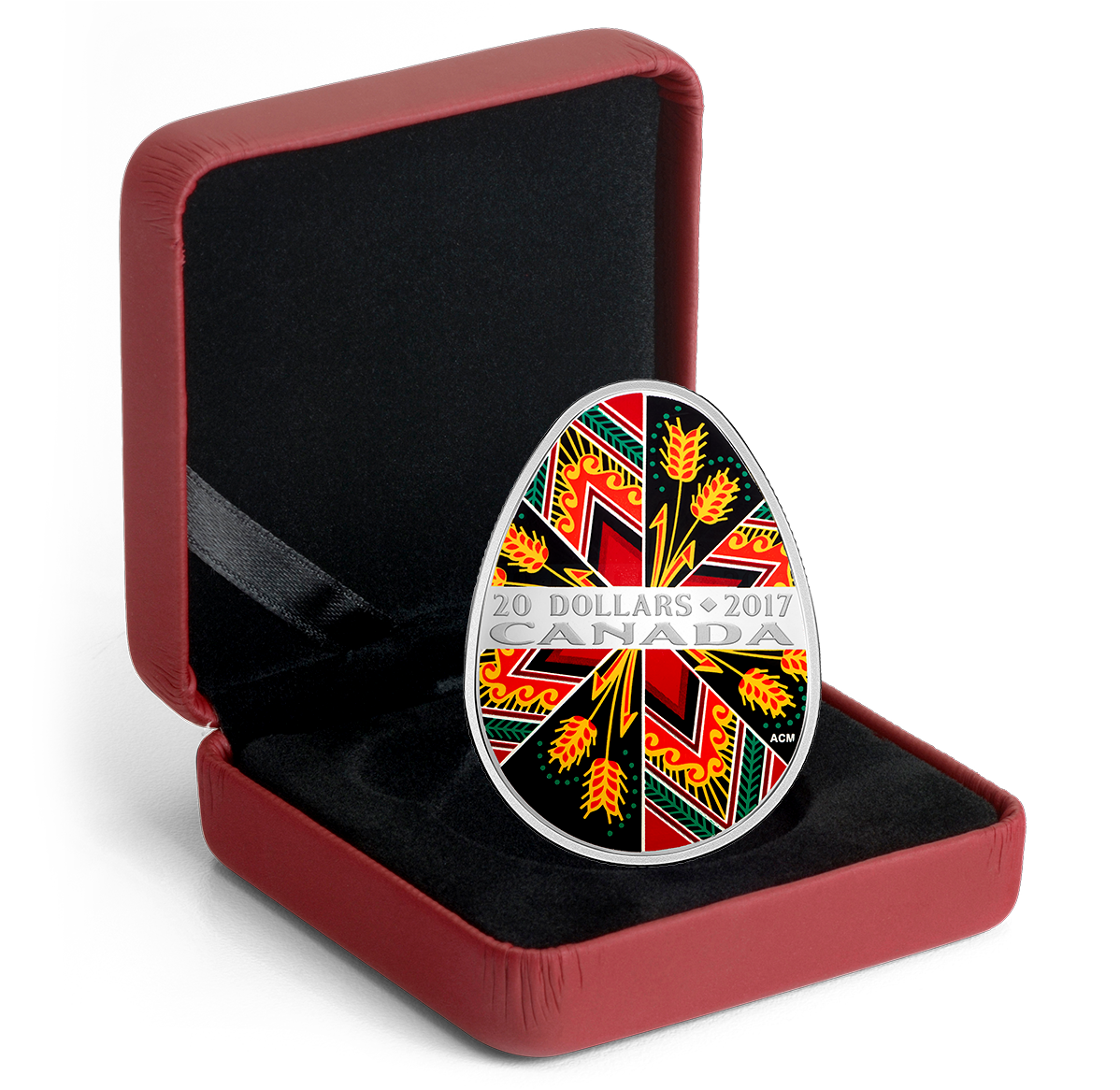 1 oz. Pure Silver Coloured Coin - Traditional Pysanka - Mintage: 5,000 ...