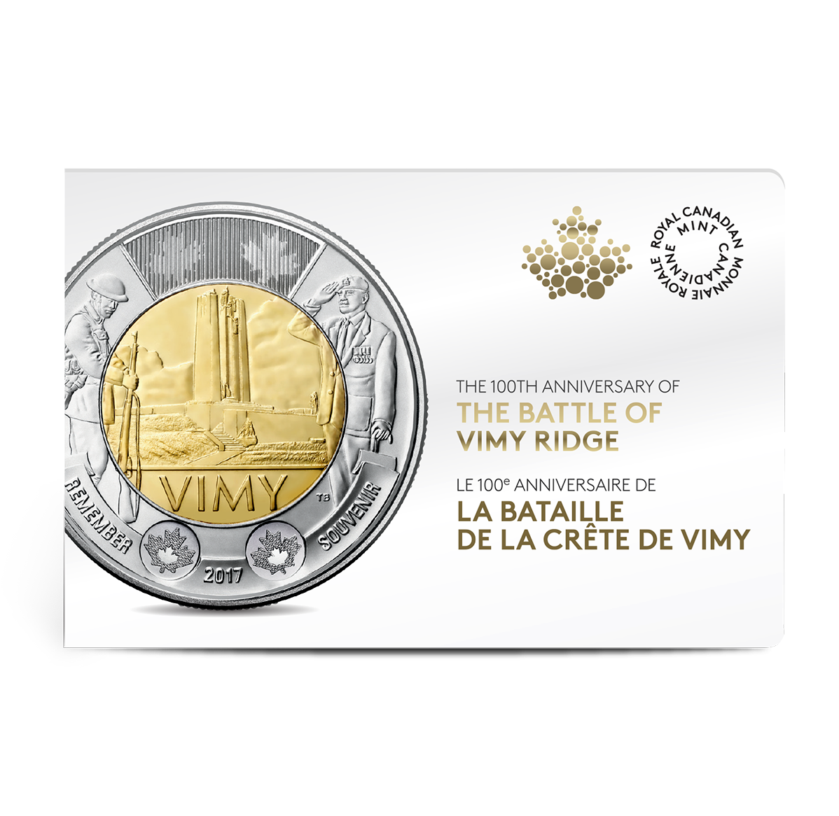 2017 100th Anniversary of the Battle of Vimy Ridge $2 Circulation Coin ...