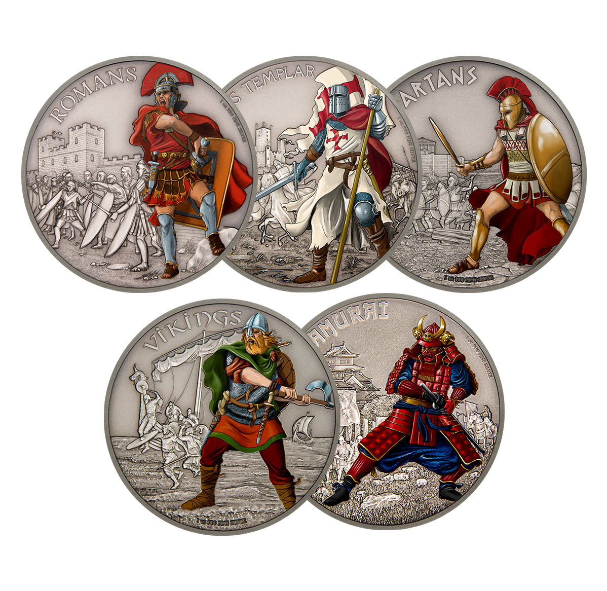 1 oz. Pure Silver 5-Coin Subscription – Warriors of History – Mintage ...