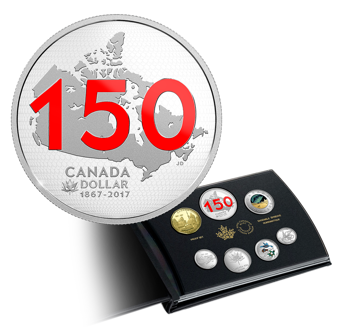 2017 Limited Edition Silver Dollar Proof Set - Canada 150: Our Home and ...