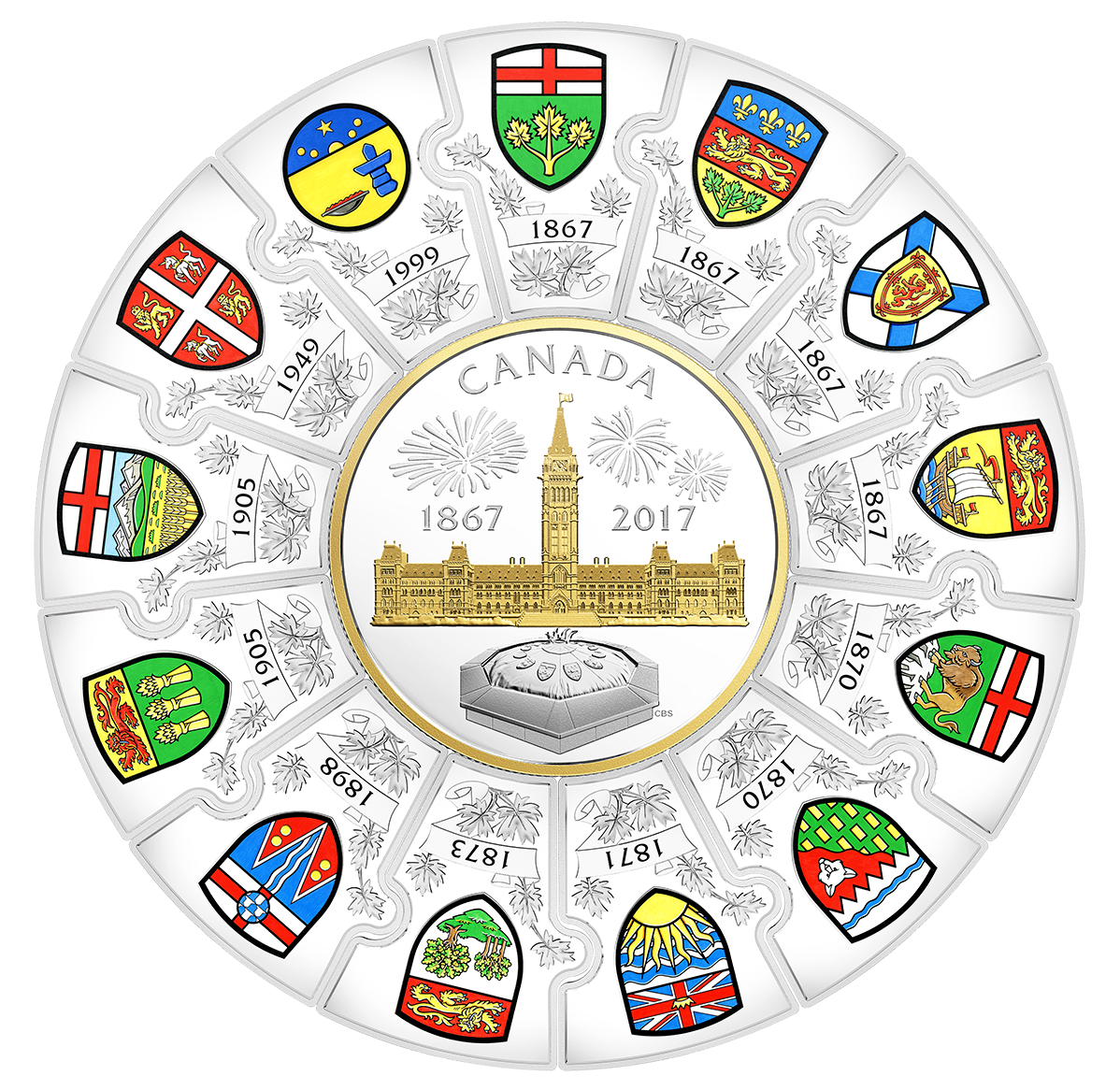 Pure Silver Puzzle Coin - Canada 150 - Mintage: 800 (2017) | The Royal ...