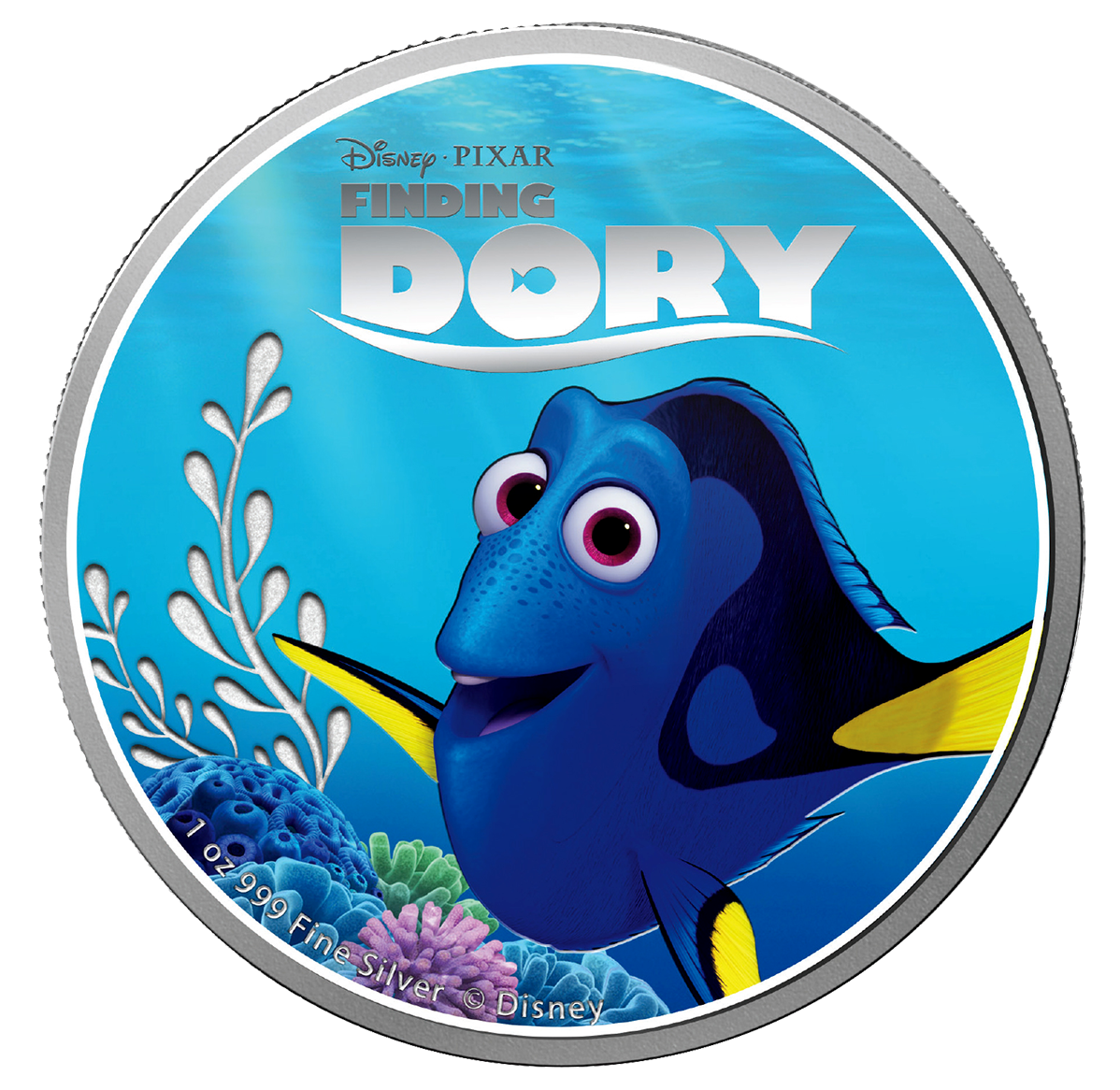 Disney Pixar: Finding Dory - 1 oz Pure Silver Coloured 5-Coin Set (2016 ...