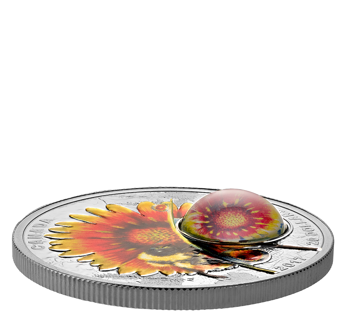 1 oz. Pure Silver Coloured Coin - Mother Nature's Magnification: Beauty ...