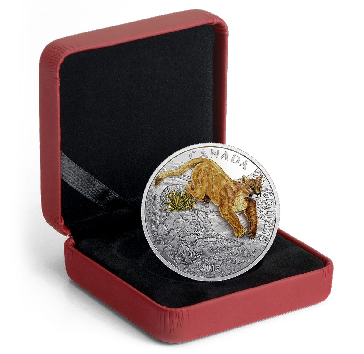 1 oz. Pure Silver Coin - Three-Dimensional Leaping Cougar (Low ...