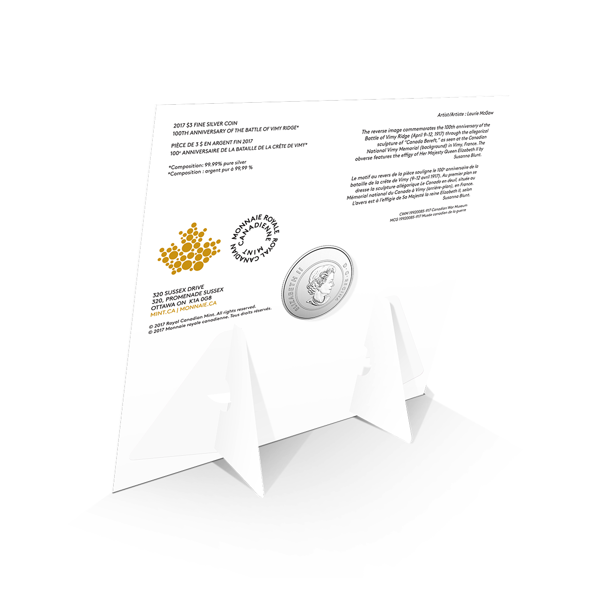 100th Anniversary of the Battle of Vimy Ridge Pure Silver Coin (2017 ...