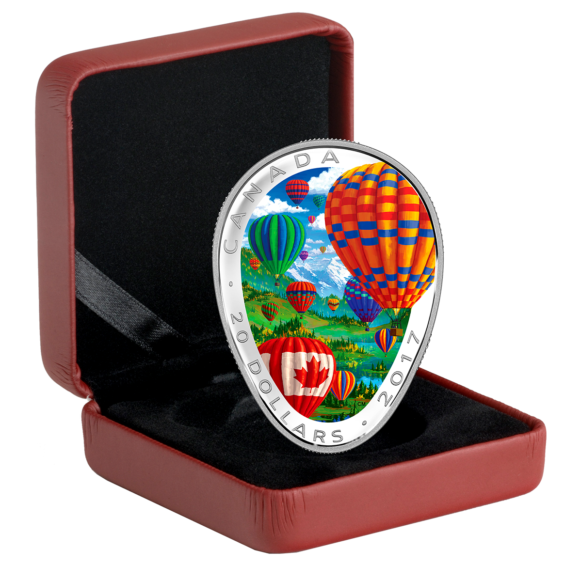 1 oz. Pure Silver Coloured Coin - Hot Air Balloons - Mintage: 5,000 ...