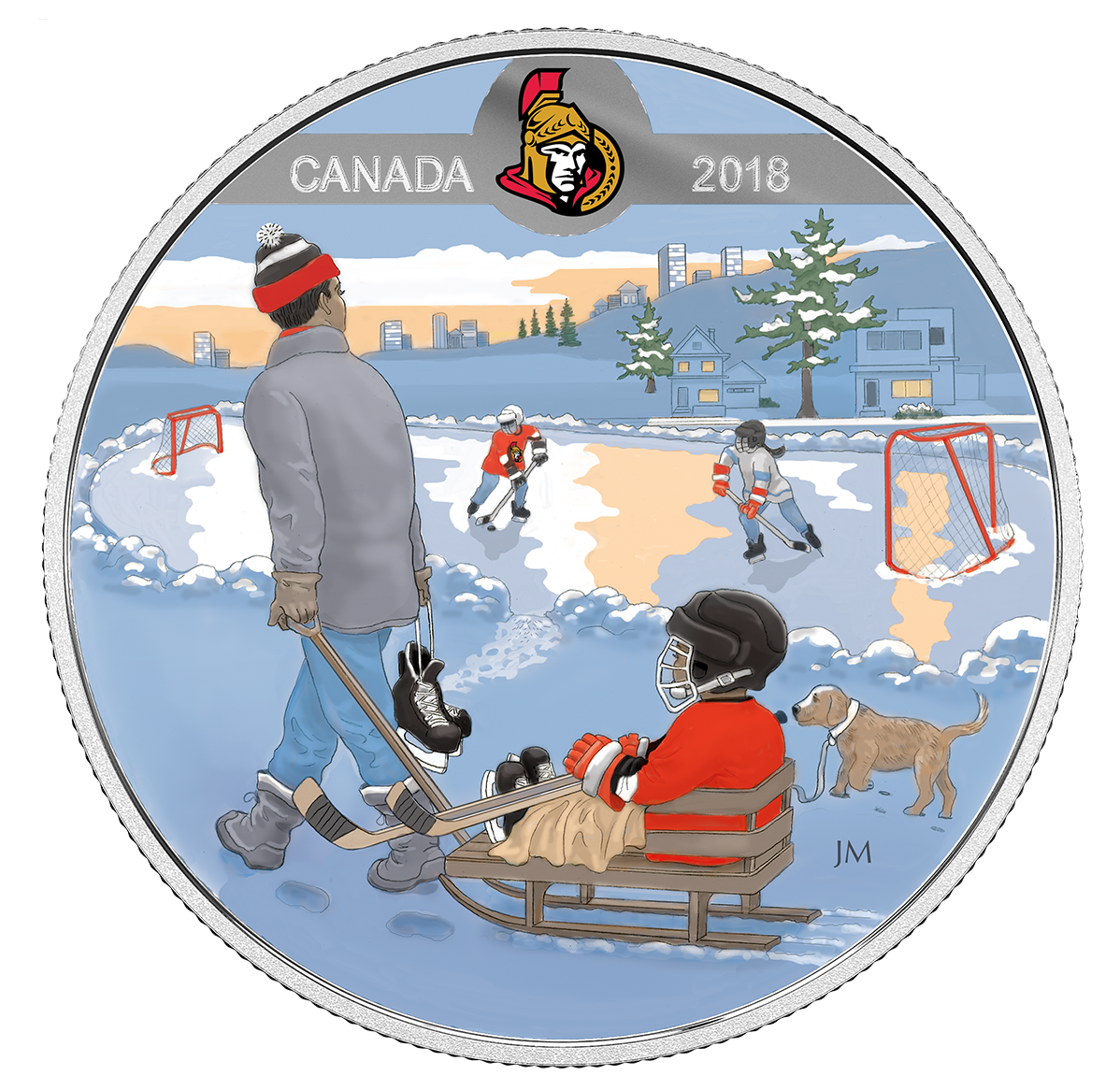 Pure Silver Coloured Coin - Learning to Play: Ottawa Senators® - Mintage: 7,000 (2018) | The ...