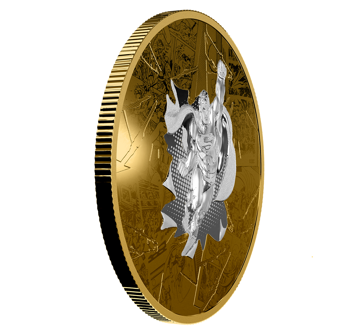3 oz. Reverse Gold-Plated Pure Silver Coin - DC Comics Originals: The ...