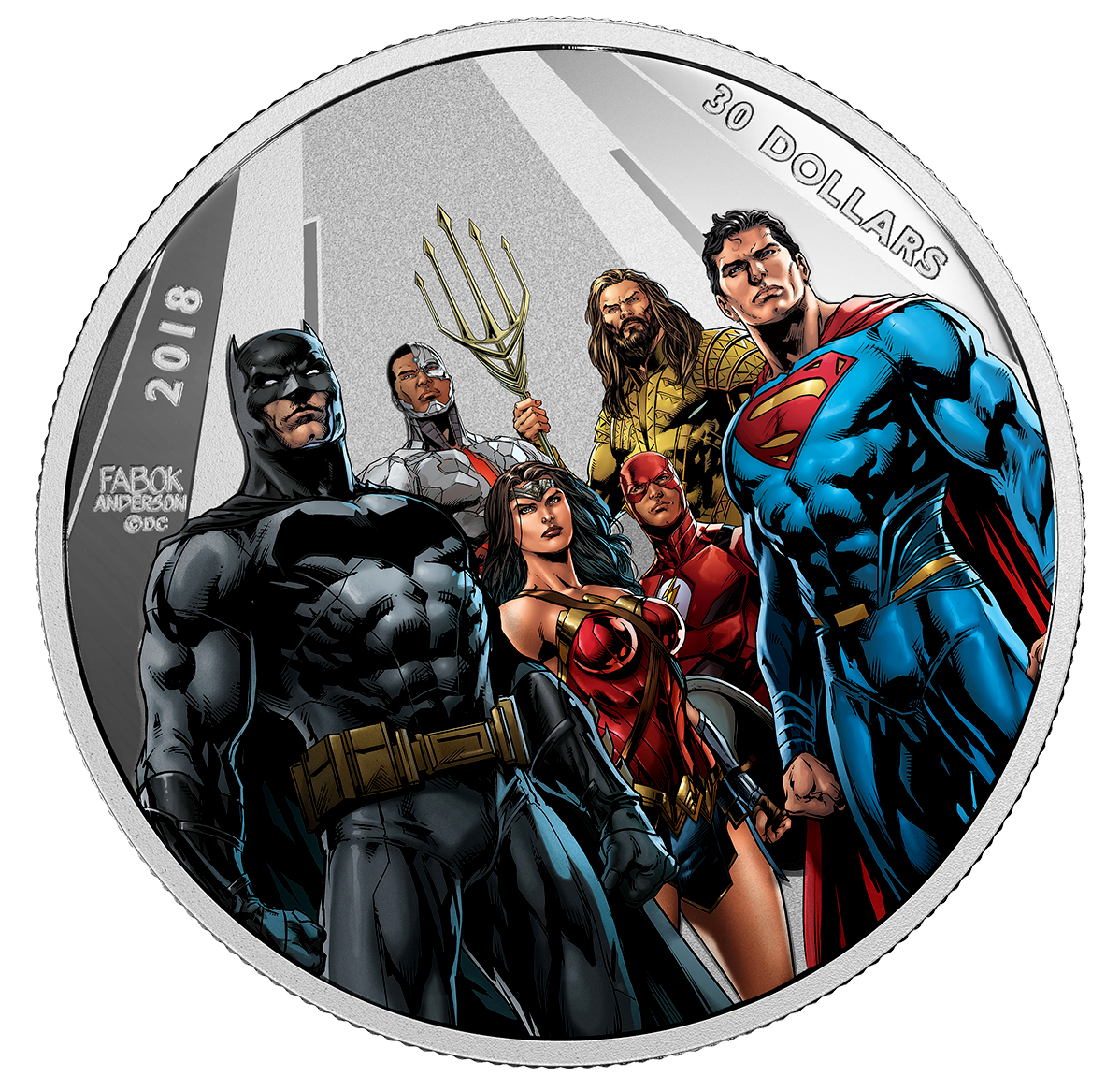 2 oz. Pure Silver Coloured Coin - The Justice League™: The World’s ...