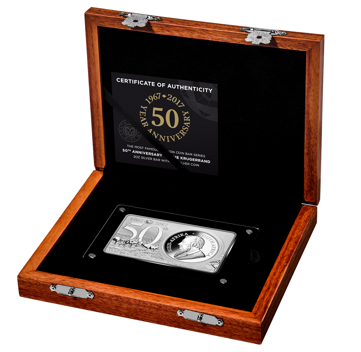 3 oz. Pure Silver Coin and Bar Set – 50th Anniversary of the Krugerrand ...