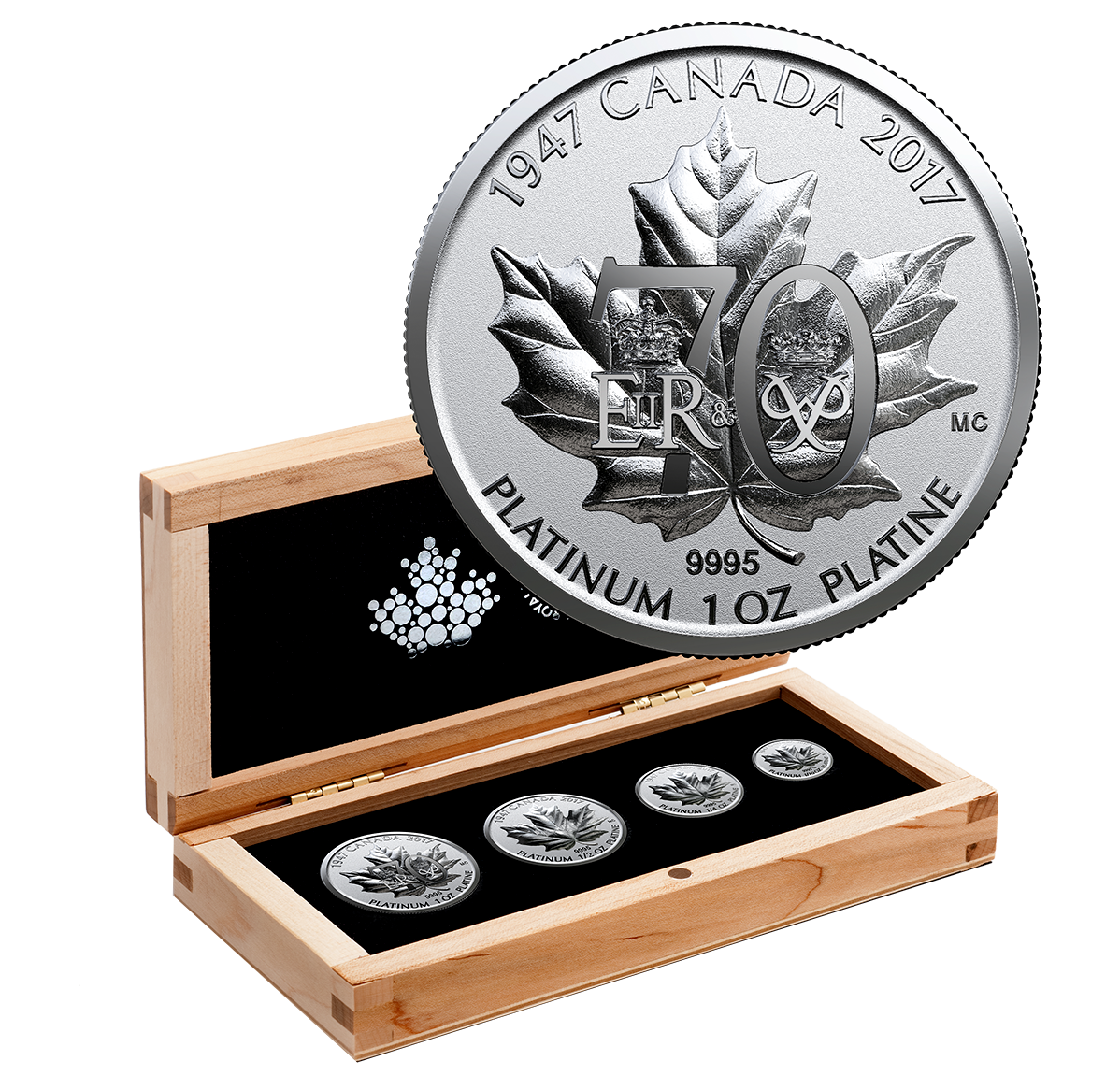 Pure Platinum 4-Coin Fractional Set - A Royal Wedding Anniversary ...