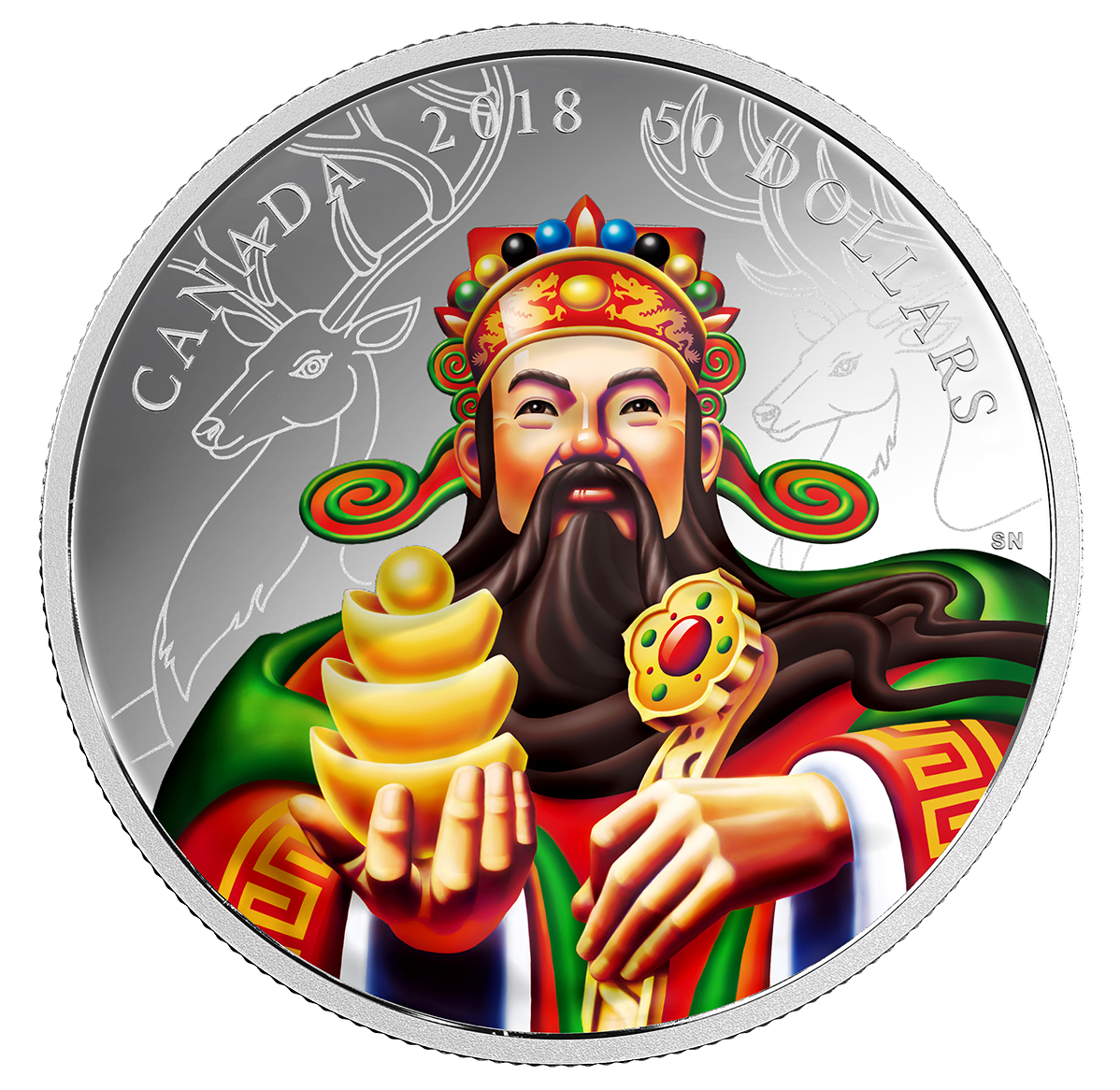 5 oz. Pure Silver 3-Coin Set - The San Xing Gods: Fu Lu Shou - Mintage ...