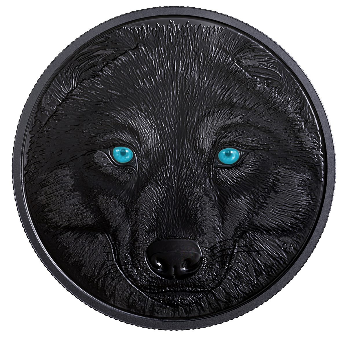 Pure Silver Glow-in-the-Dark Coin - In The Eyes Of The Wolf - Mintage ...