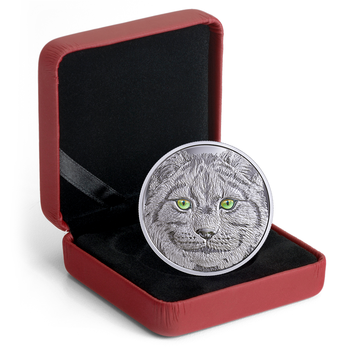 Pure Silver Glow-in-the-Dark Coin - In The Eyes Of The Lynx - Mintage ...