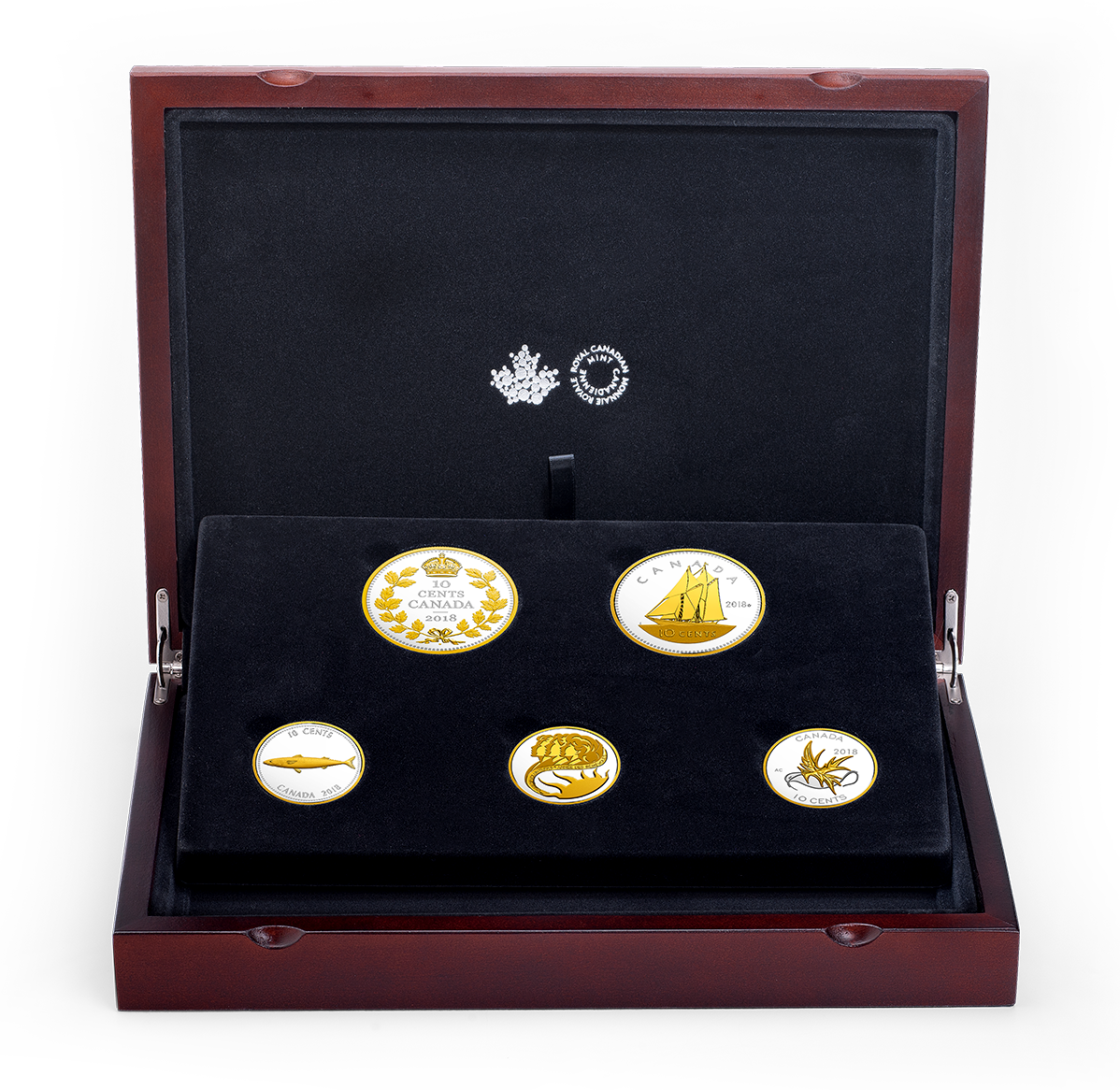 Pure Silver Gold-Plated 5-Coin Set – Legacy of the Dime - Mintage ...